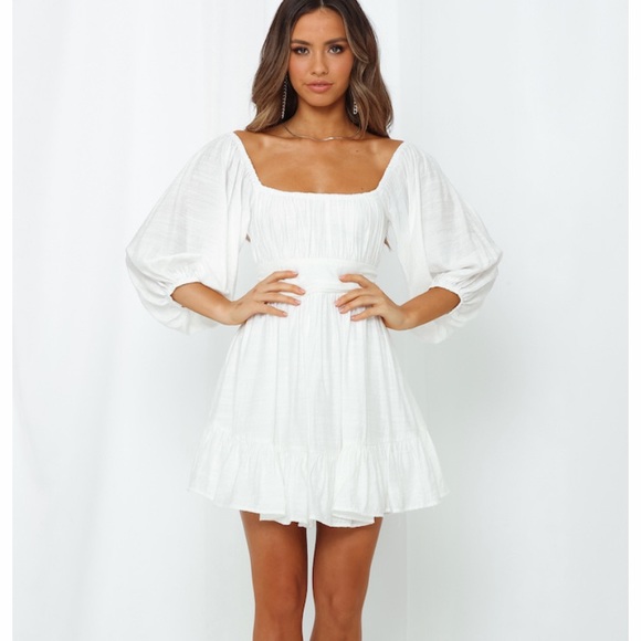 Hello Molly | Dresses | Hello Molly White Ruffle Dress | Poshmark